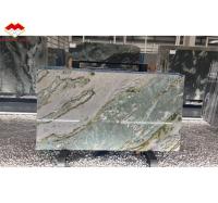 China Maldives Blue Luxury Stone Translucent Polished Big Slab for Hotel Dining Table Set for sale