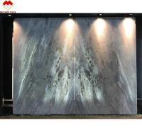 China Big Slab Backlit Calcite Azulata Brazil Diamond Blue Crystal Marble Sheet Wall Slabs for sale