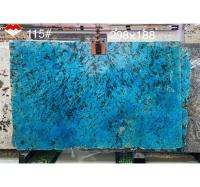China Modern Luxury Fantasy Blue Stone Calcite Marble Dining Table Top with Polished Finish for sale