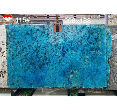 China Modern Luxury Fantasy Blue Stone Calcite Marble Dining Table Top with Polished Finish for sale