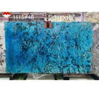 China Modern Luxury Fantasy Blue Stone Calcite Marble Dining Table Top with Polished Finish for sale