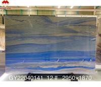 China Luxury Azul Macaubas Natural Blue Marble Slab Countertop Quartz Tiles for sale