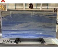 China Luxury Azul Macaubas Natural Blue Marble Slab Countertop Quartz Tiles for sale