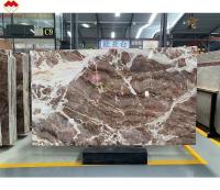 China Translucent Blood-Orange Red Onyx Stone with White Veins CNF Red Wood Veins Marble Wall Panel for sale