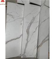 China White Black Grey Gold Customized Polished Calacatta Marble Look Porcelain Tile Stairs for sale