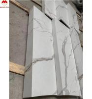 China White Black Grey Gold Customized Polished Calacatta Marble Look Porcelain Tile Stairs for sale