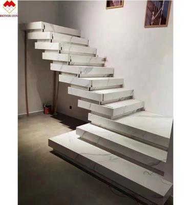 China Porcelain Thin Slab Staircase Made in with Customized Polished or Matte Surface Finishing for sale