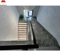 China LED Stair Light Straight Spiral Marble Steps with Natural Marble Stone Stair Material for sale