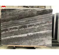 China Hotel Interior Decoration 45 Degree Grey Marble Big Slab and Italian Glazed Materials for sale