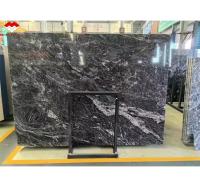 China Custom Modern Polished Wave Grey Marble Board for Hotel Wall Panel Floor Design Style for sale