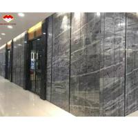 China Custom Modern Polished Wave Grey Marble Board for Hotel Wall Panel Floor Design Style for sale