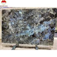 China Big Slab Luxury Emerald Blue Onyx Marble from Brazil for Transparent Dinner Table Top for sale