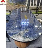 China Modern Design Luxury Elegant Brazil Dream Sapphire Blue Stone Backlit Labradorite Blue Granite for sale