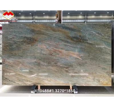 China Amazon Blue Luxury Stone with Polished Surface Modern Home Countertops and Wall Decor for sale
