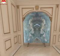 China Amazon Blue Luxury Stone with Polished Surface Modern Home Countertops and Wall Decor for sale