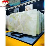 China Modern Afghan Green Onyx Stone Slab for Hotel Living Room and Dining Hall Decoration for sale