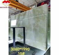 China Modern Afghan Green Onyx Stone Slab for Hotel Living Room and Dining Hall Decoration for sale