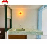 China Modern Afghan Green Onyx Stone Slab for Hotel Living Room and Dining Hall Decoration for sale