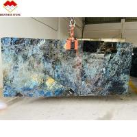 China 15-18mm Thickness Azul Bahia Marble Transparent Crystal Blue Onyx Marble Tile at Good for sale