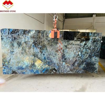 China 15-18mm Thickness Azul Bahia Marble Transparent Crystal Blue Onyx Marble Tile at Good for sale