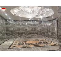 China Polished Serbian Grey Marble Wall Panels for High End Interior Decoration for sale