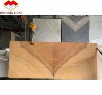 China Surface Finishing Polished Design Backlit Orange Jade Stone for Basin and Dining Table for sale