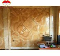 China Surface Finishing Polished Design Backlit Orange Jade Stone for Basin and Dining Table for sale