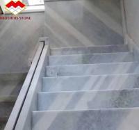 China Upgrade Your Living Staircase Hall with 20mm Blue Ice Onyx Stone Veneer and Backlight for sale