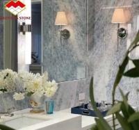 China Upgrade Your Living Staircase Hall with 20mm Blue Ice Onyx Stone Veneer and Backlight for sale