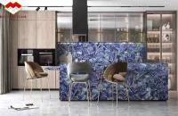 China Modern Tile Azul Bahia Marble Blue Color Lemurian Blue Granite Slab for Interior Decoration for sale