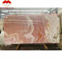 China Matt Surface Finishing Modern Pink Onyx Stone for Table and Wall Application for sale