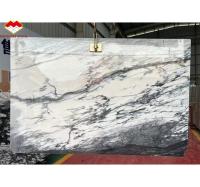 China Snow Mountain White Marble Big Slab for Modern Design Dining Table Top Natural Stone for sale