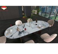 China Snow Mountain White Marble Big Slab for Modern Design Dining Table Top Natural Stone for sale