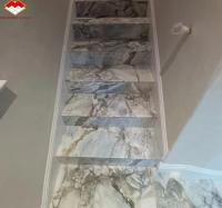 China Brazil Calacatta Grey Marble Fish Belly Gray Marble for Hotel Anti Slip Stairs Design for sale
