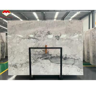 China Hotel Marble Type Calcite Calacatta Gray Slab for Modern Brazil Luxury Indoor Decor for sale