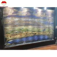 China Polished Dream Sapphire Blue Onyx Quartzite Slabs Luxury Stone Backlit Translucent for sale