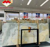 China Modern Backlit Green Onyx Stone Slab 30mm Thickness for Graphic Living Room Jade Wall for sale