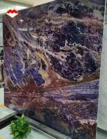 China Polished Dream Sapphire Blue Onyx Quartzite Slabs Luxury Stone Backlit Translucent for sale