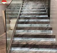 China Hotel Interior Design Calcite Marble Step Floor and Stairs with Light in Florence Gray for sale