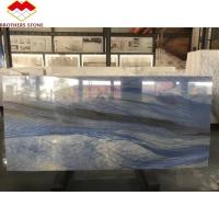 China Brothers Stone Satin Blue Granite Quartzite Imperial Azul Macaubas for Floor Wall Light Blue Azul Macaubas Blue Marble for sale