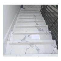 China High Polished Modern Design Calacatta White Marble Stairs and Steps for Indoor Villa for sale