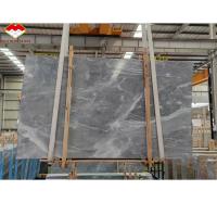 China Popular Space Grey Marble Big Slab for Modern Light Gray Stairs in House and Hotel for sale