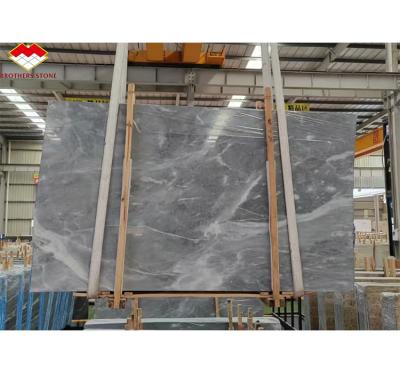 China Popular Space Grey Marble Big Slab for Modern Light Gray Stairs in House and Hotel for sale