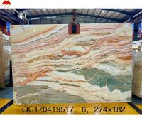 China Competitive Onyx Stone Veneer Book Match Colorful Onyx Flooring Tile Backlit Rainbow for sale