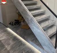 China Popular Space Grey Marble Big Slab for Modern Light Gray Stairs in House and Hotel for sale