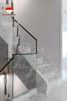 China Indoor Natural Marble Stone Stair Step Cover with Customized Size and Anti-slip Feature for sale