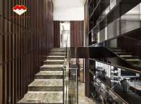 China Indoor Natural Marble Stone Stair Step Cover with Customized Size and Anti-slip Feature for sale