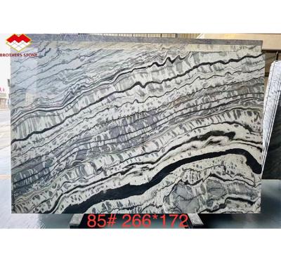 China Transform Your Dining Table with Brazil's Popular Stone Panda Impression Marble Slab for sale