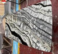 China Transform Your Dining Table with Brazil's Popular Stone Panda Impression Marble Slab for sale