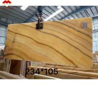China Thickness Tolerance /- 1mm Antique Book Match Yellow Onyx Marble for Lavabo Component for sale